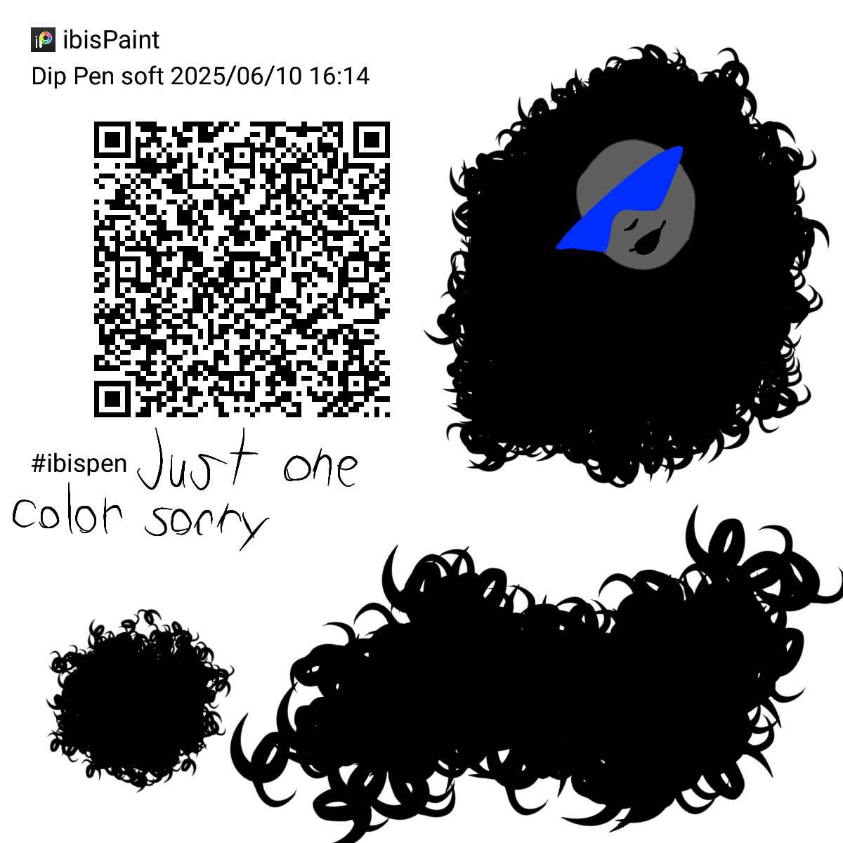 Curly hair brush - ibisPaint