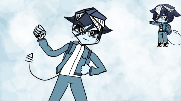 My OC Alex, as a Pokémon trainer - ibisPaint