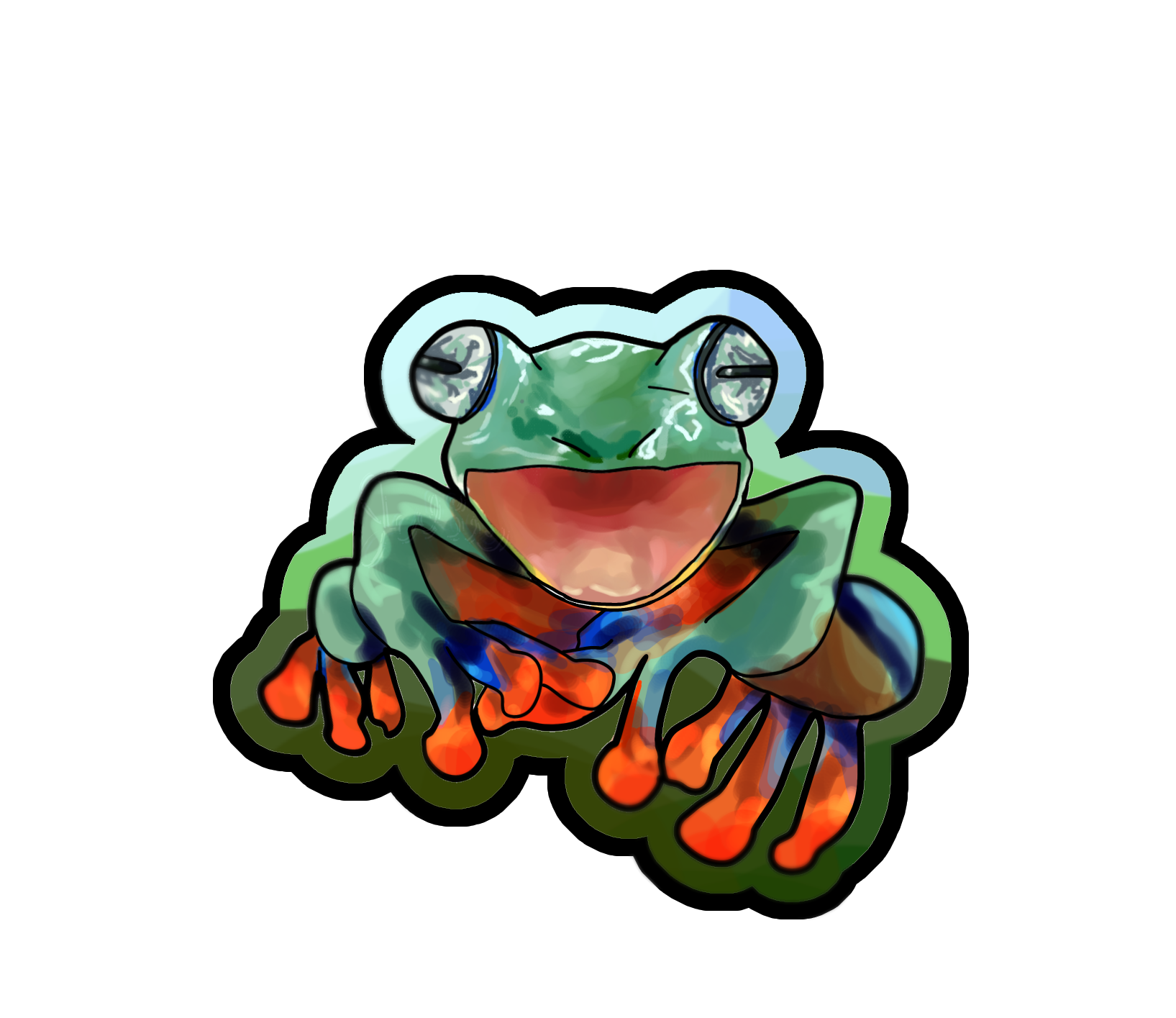 Frog Sticker For Kitty💕 - ibisPaint