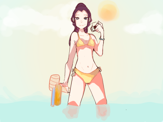 Summer day at the beach - ibisPaint