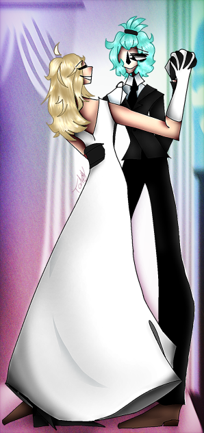 Chandler & Alexis🖤🤍 - ibisPaint