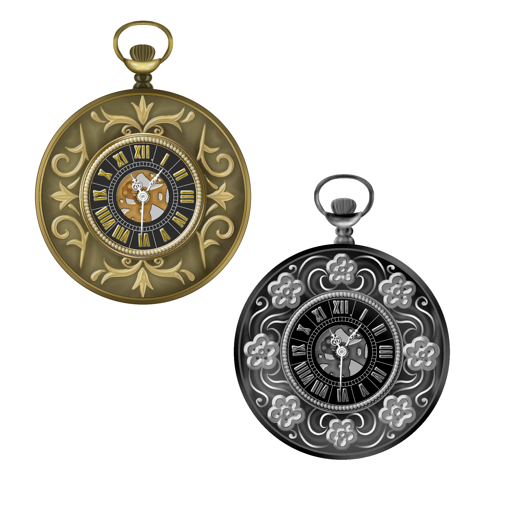 covered pocket watch - ibisPaint