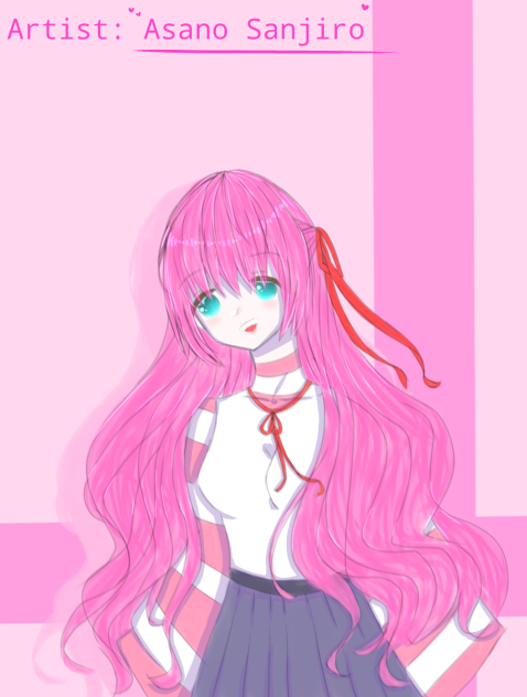 Pink hair - ibisPaint