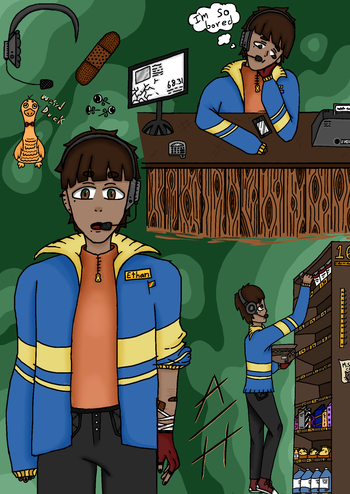 grocery store guy - ibisPaint