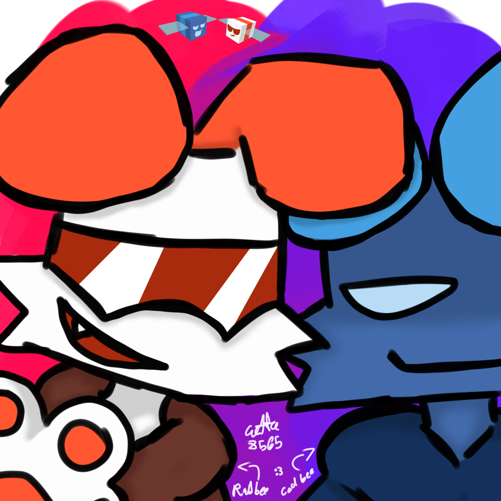 Rad bee and Cool bee - bee swarm sim - ibisPaint