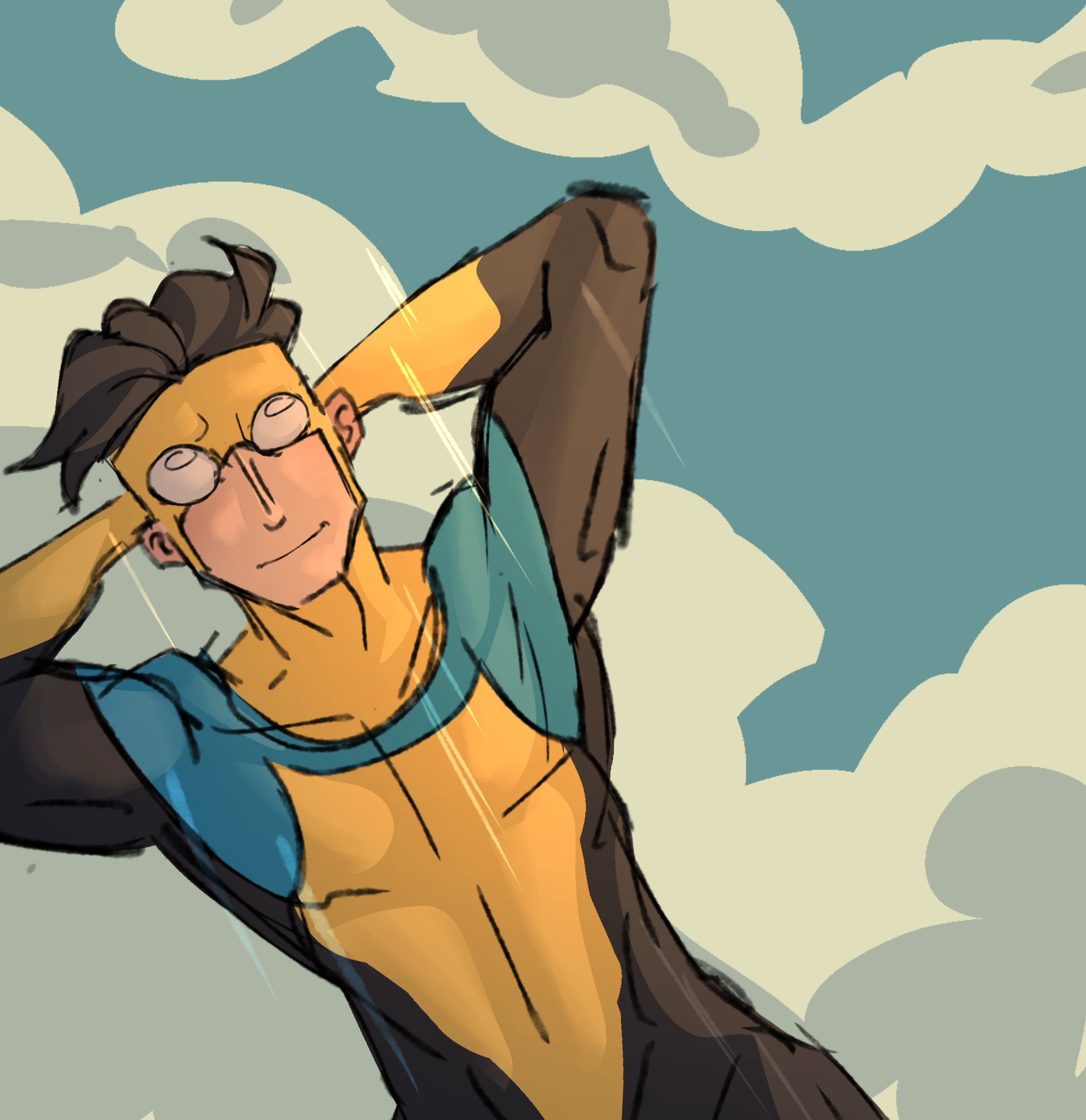 flying in the sky - ibisPaint