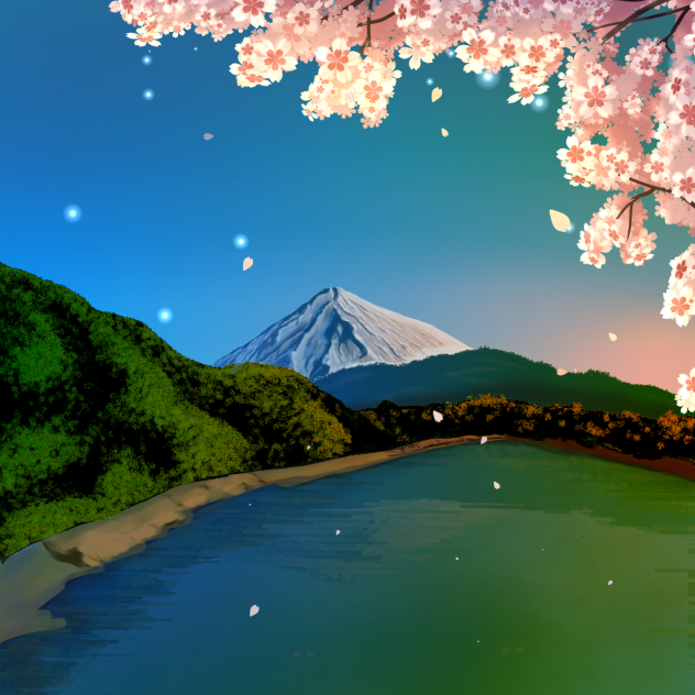 Spring Fuji Yama - ibisPaint