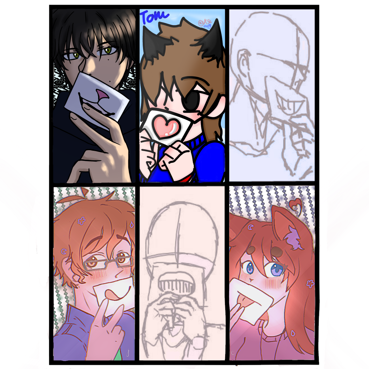 Paper card collab - ibisPaint