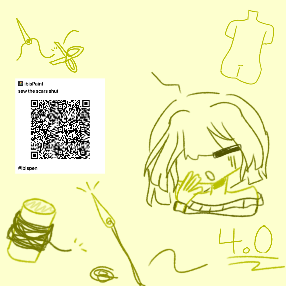 stitch, sew, cut, pull . - ibisPaint