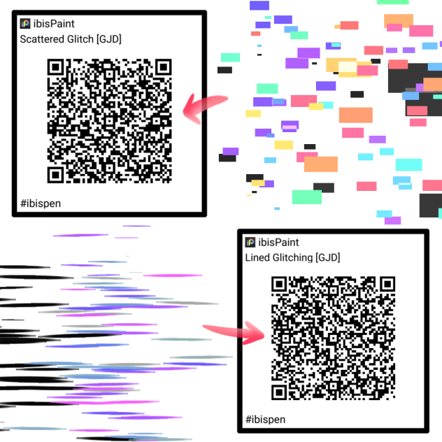 Glitch Effect Brush Set 2 - ibisPaint