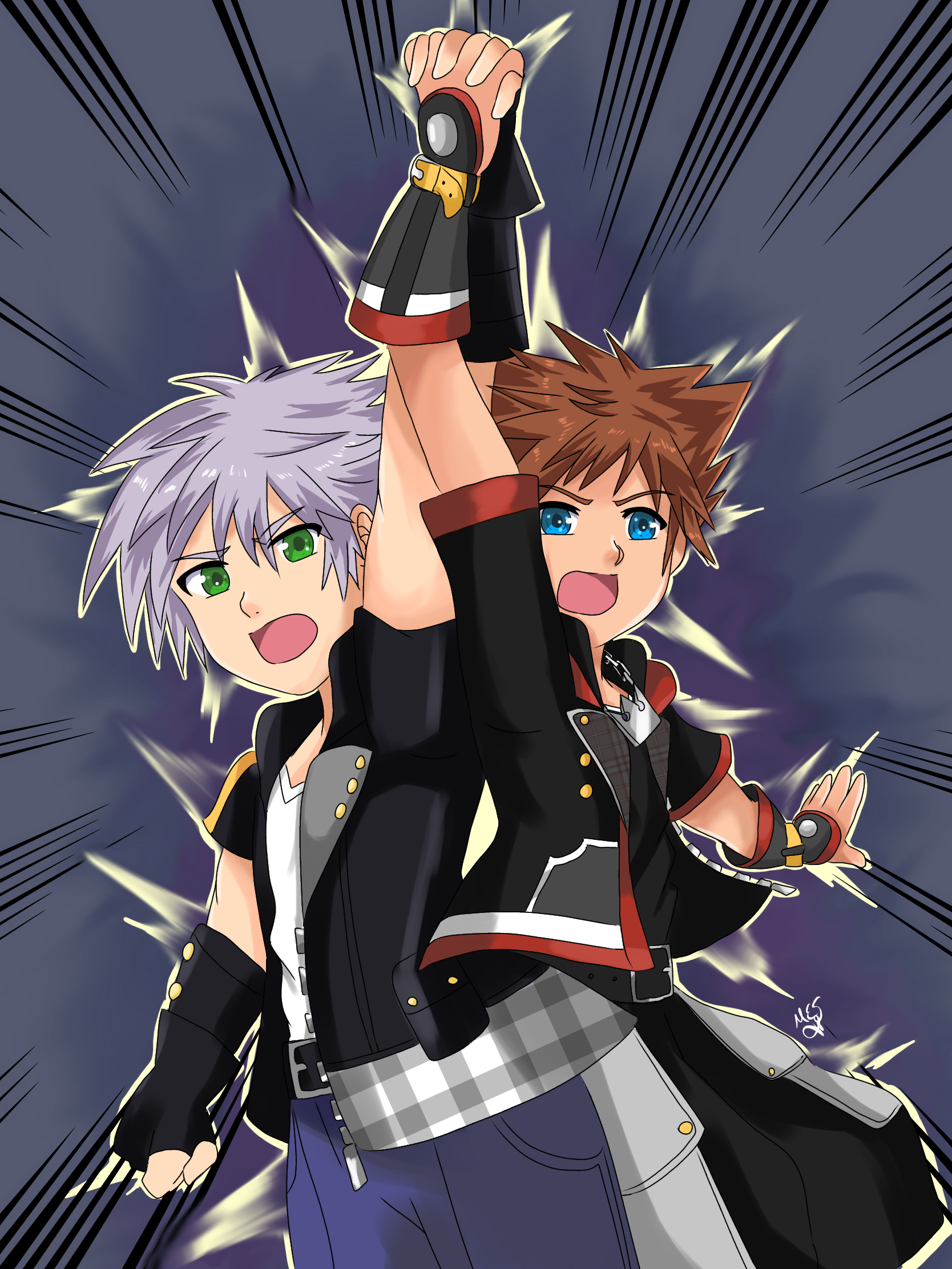 Sora and Riku sorikuweek2019 - ibisPaint