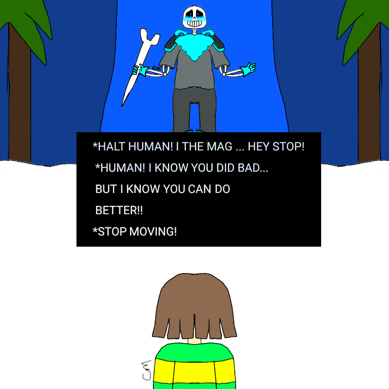 UNDERSWAP SANS VS CHARA THE HUMAN - ibisPaint