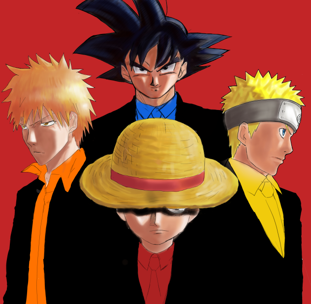 goku and the big 3 mc - ibisPaint