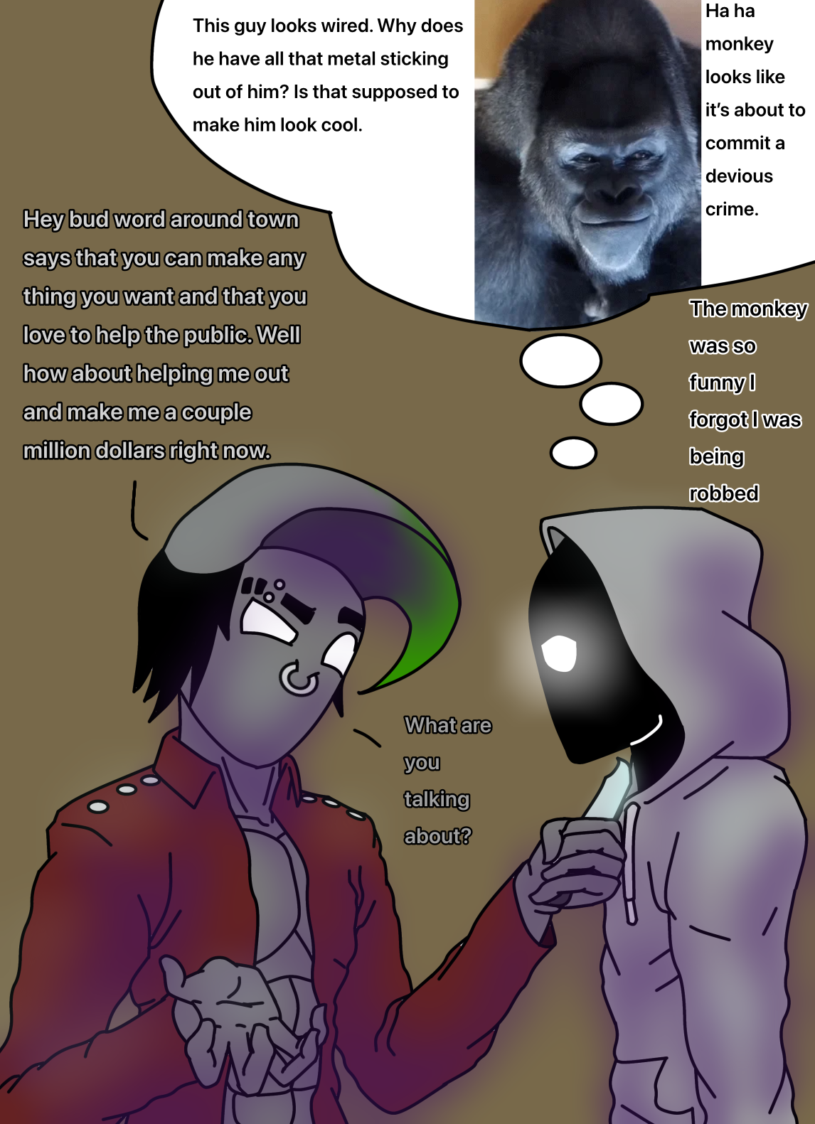 A good name thinking of monkey - ibisPaint