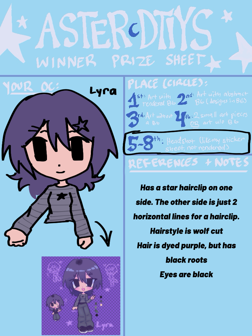 prize sheet aster dtiys - ibisPaint