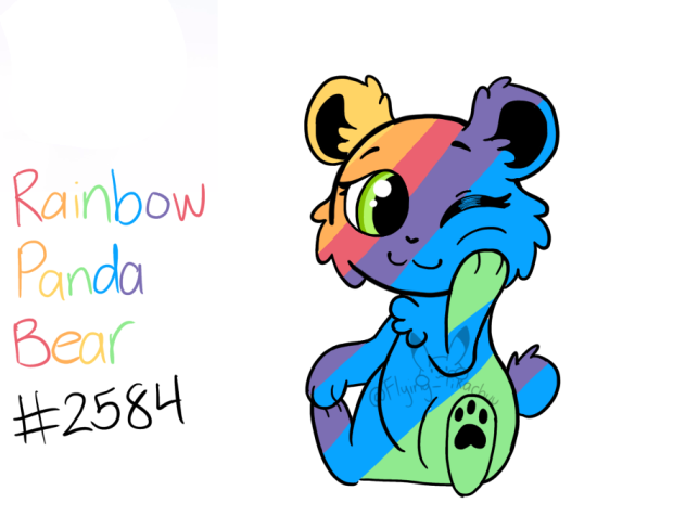Rainbow Panda Bear #2584 - ibisPaint
