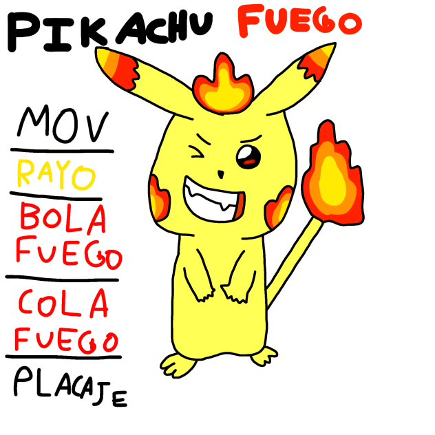 Pikachu fuego - ibisPaint