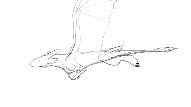 night fury flying - ibisPaint