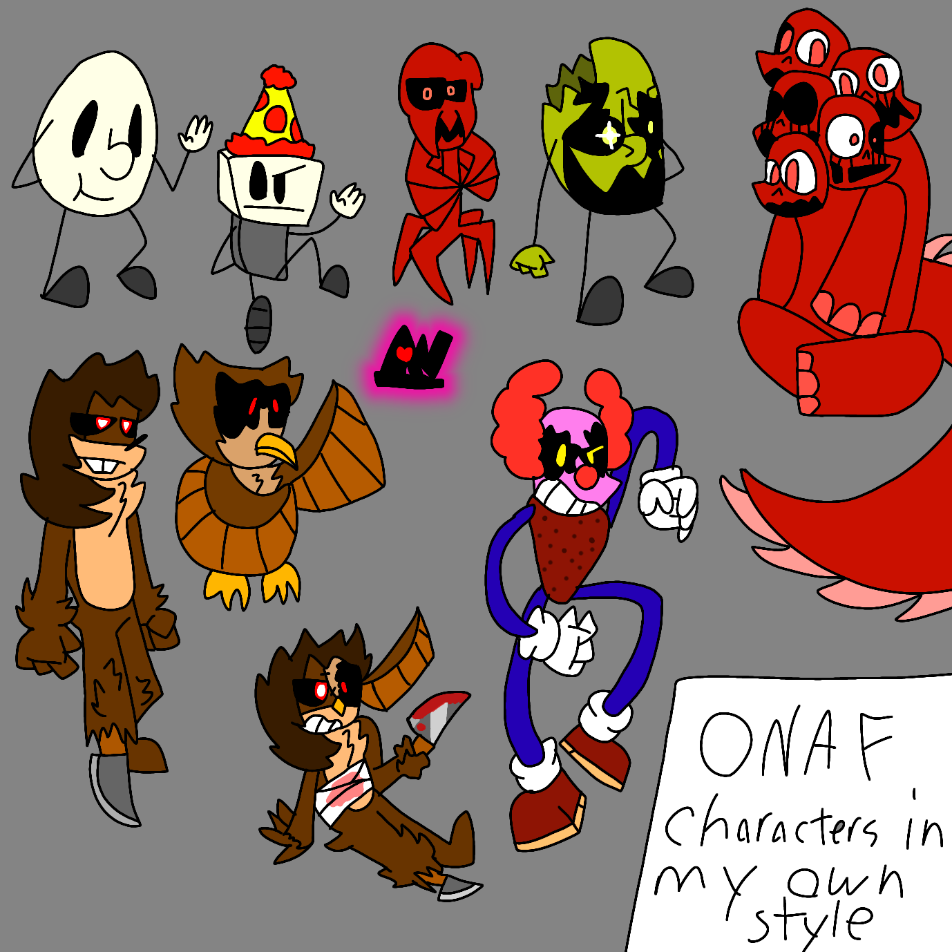 ONaF characters in my own style - ibisPaint