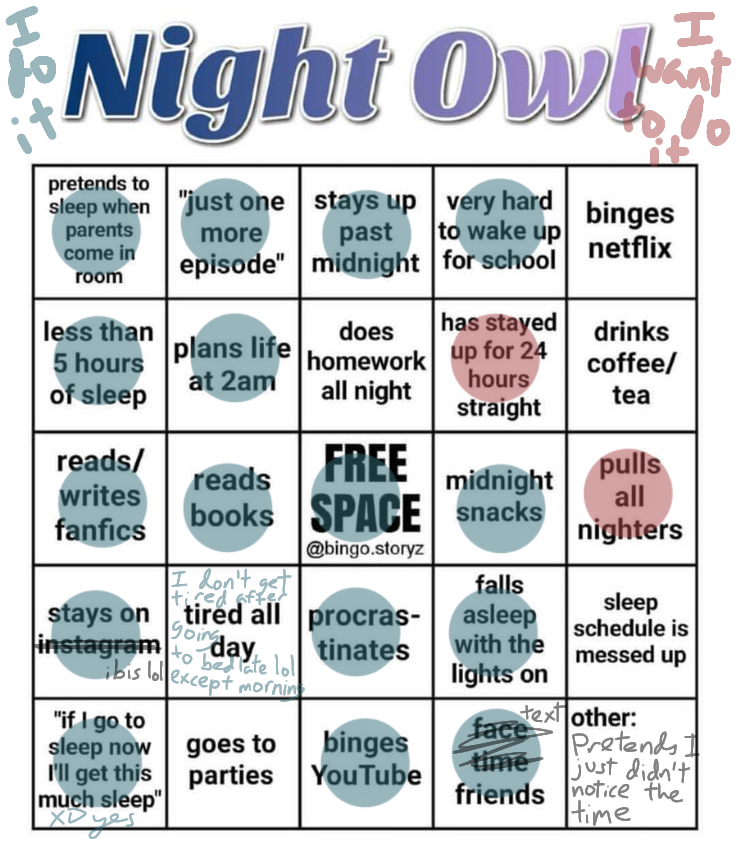 Night Owl Bingo - ibisPaint