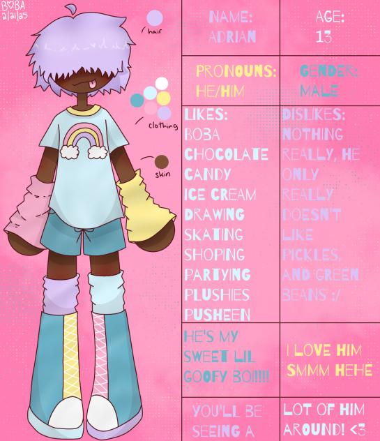 Adrian ref sheet! oc #35~♡ - ibisPaint