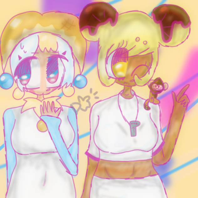 Ice junggler & banana chocolate COOKAY! - ibisPaint