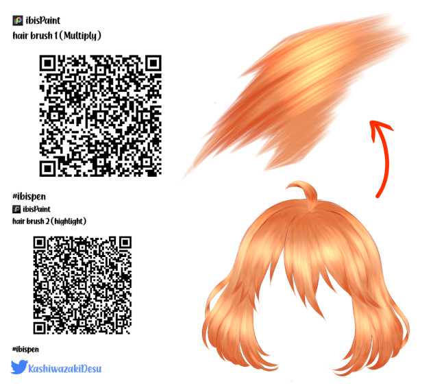 QR Code Hair Brush IbisPaint QR Code Hair Brush IbisPaint
