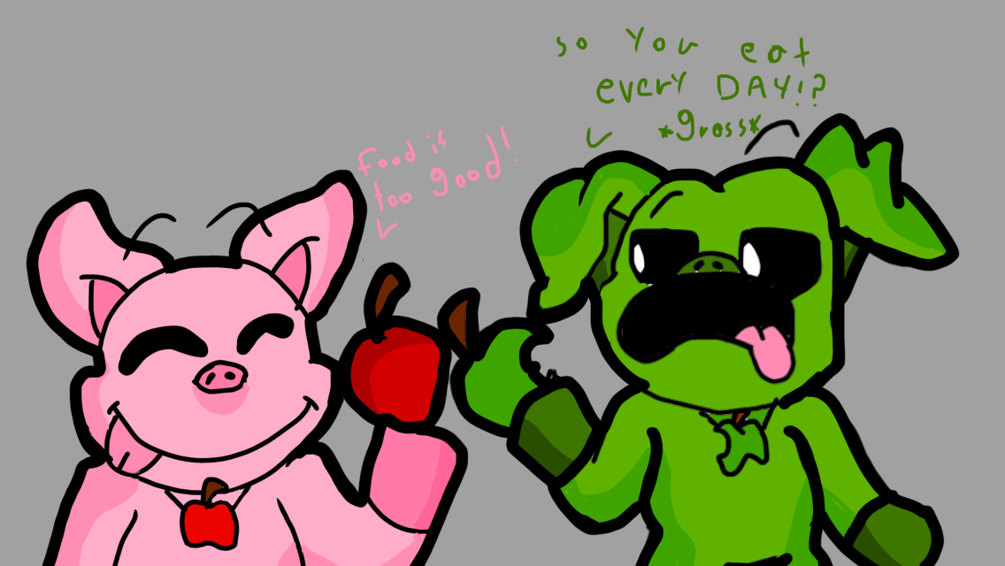 Icky piggy meet picky piggy - ibisPaint