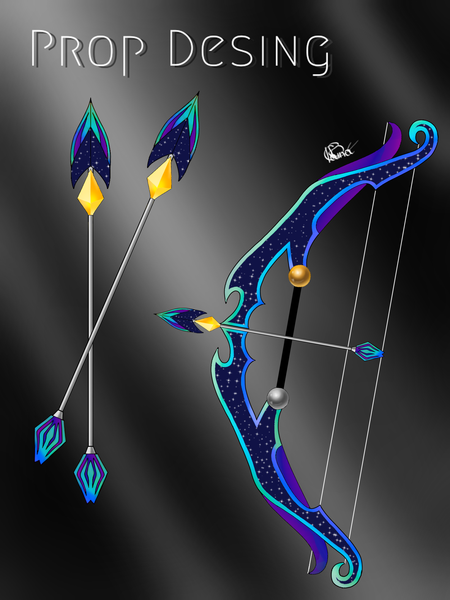 Arco e Flecha Dimensional - Prop Design - ibisPaint