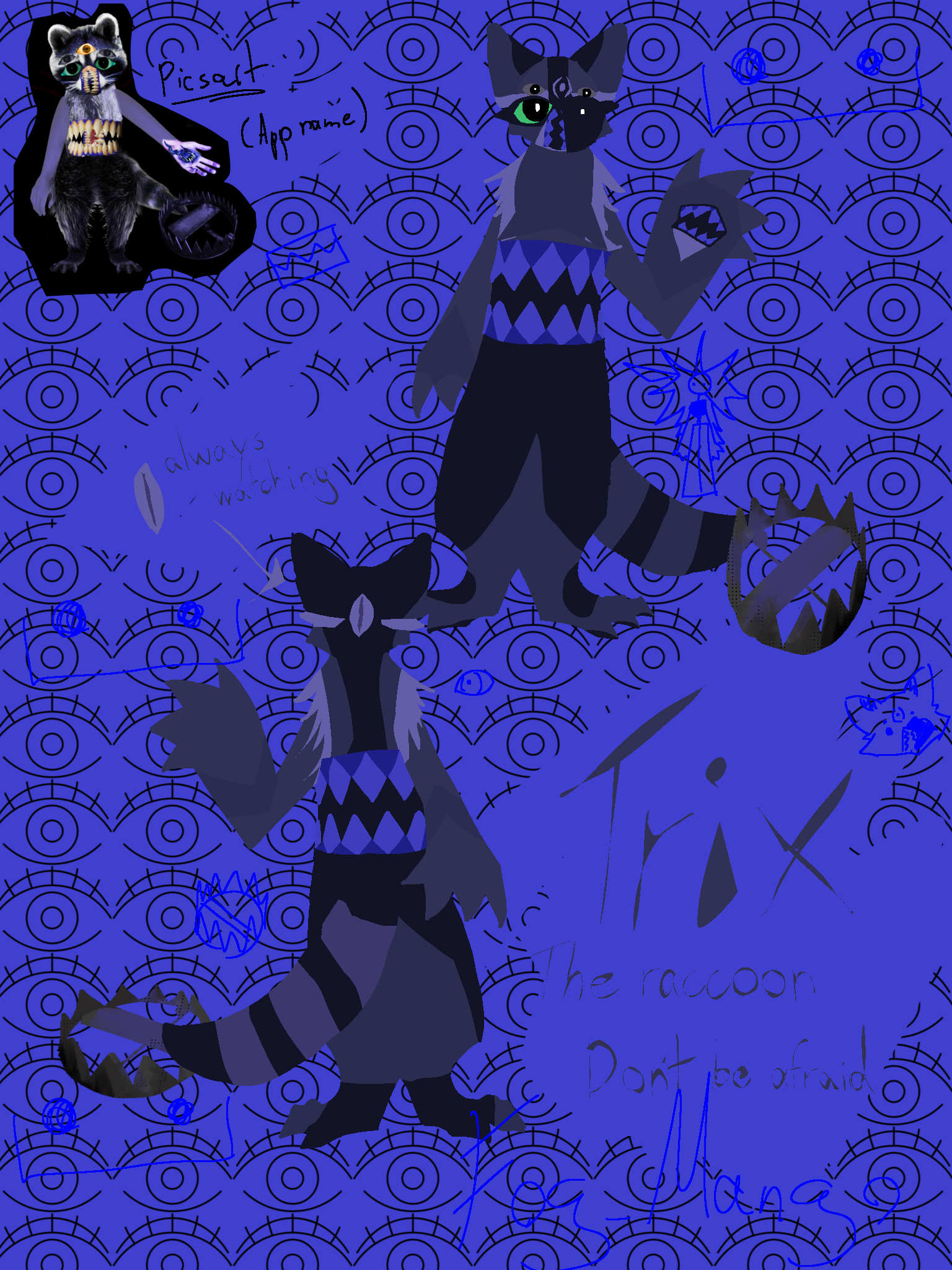 Trix the raccoon - ibisPaint