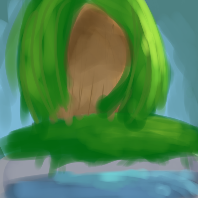 Droopy willow tree - ibisPaint