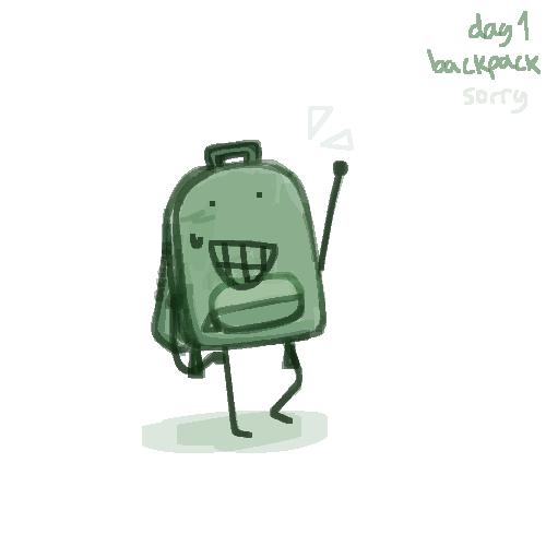inktober day 1 - backpack - ibisPaint