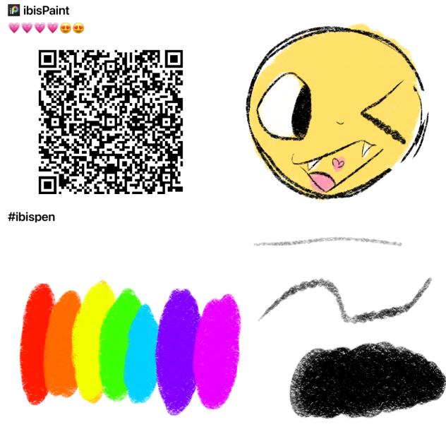 Crayon bursh QR code - ibisPaint