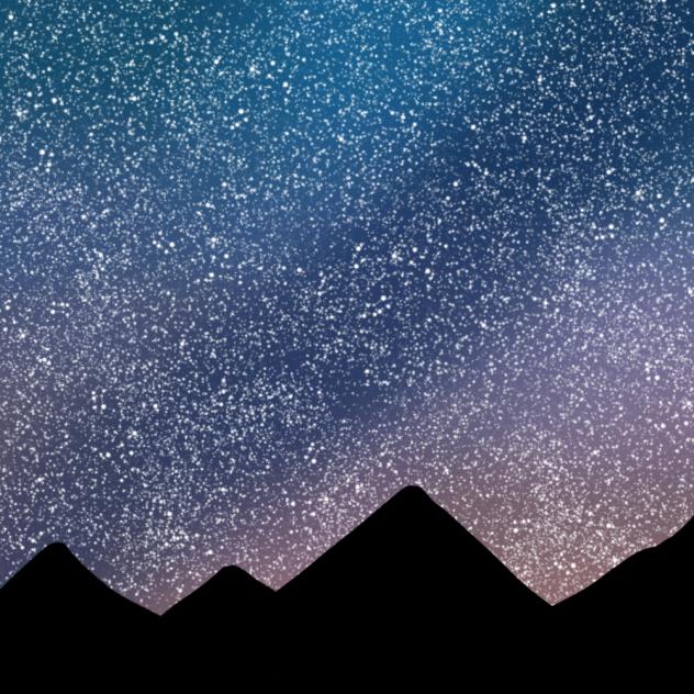 Nighttime Mountains - ibisPaint