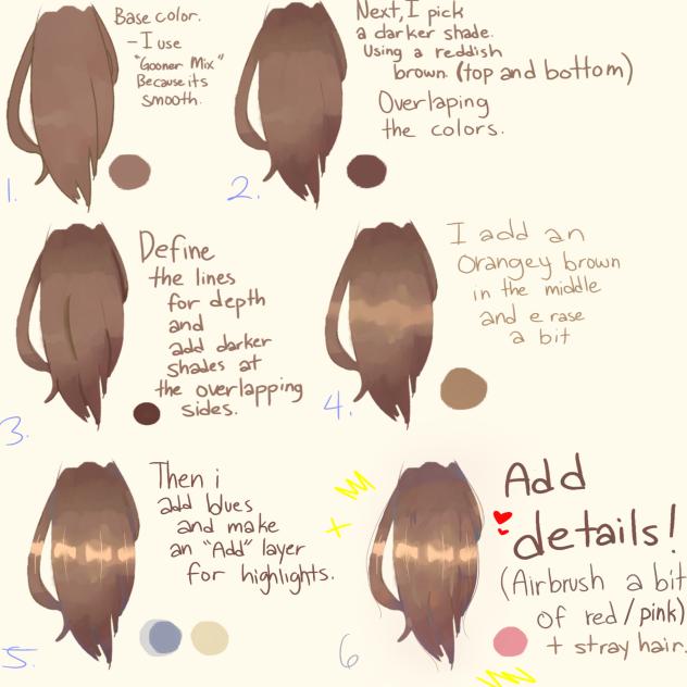 hair rendering tutorial in my style. - ibisPaint