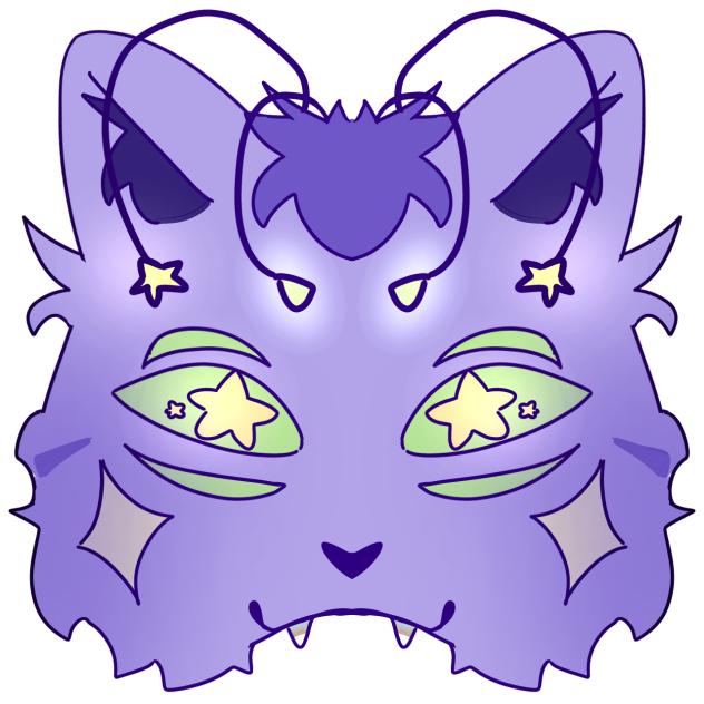 Purple alien therian mask idea - ibisPaint