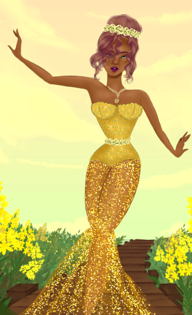 yellow dress - ibisPaint