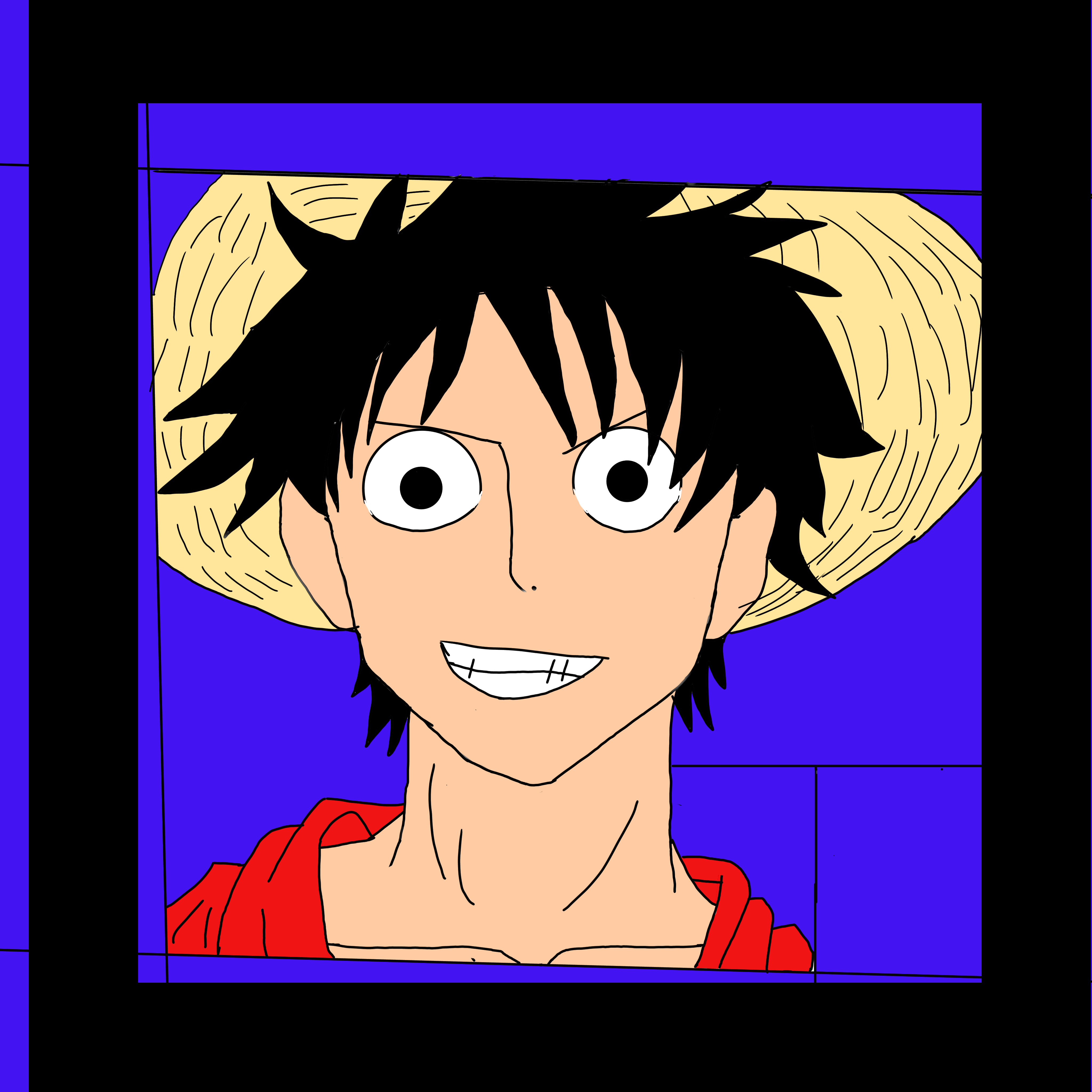 Drawing luffy رسم لوفي - ibisPaint
