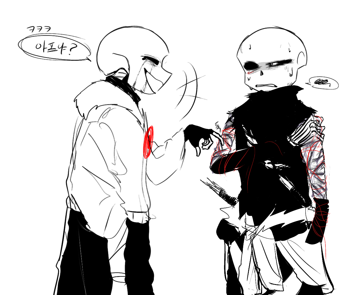 Underverse killer cross sans 샌즈 언더웨어를 - ibisPaint