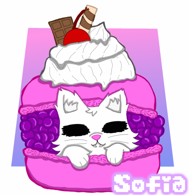 Cat macaron - ibisPaint