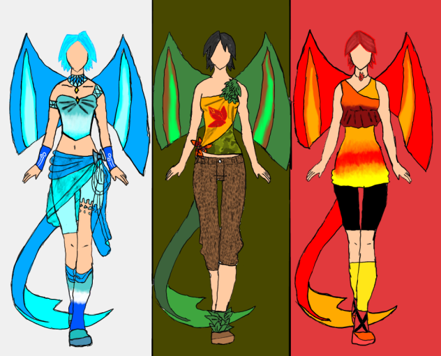 Dragon elements sisters - ibisPaint
