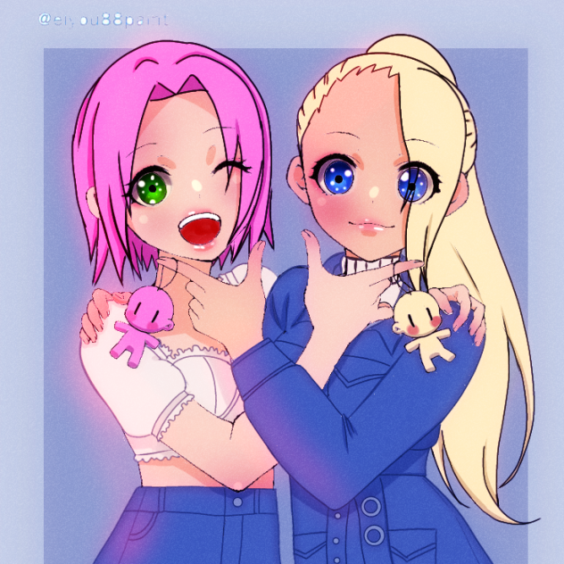 Sakura and Ino - ibisPaint