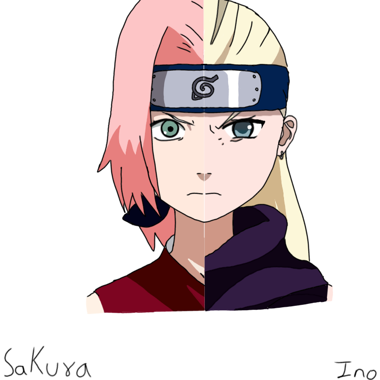 Sakura vs Ino - ibisPaint