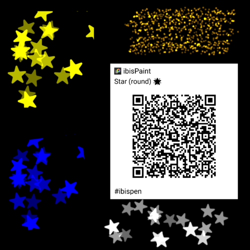 brush qr code (star)-round - ibisPaint