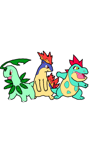 Starter Squad evolved (Gen 2) - ibisPaint