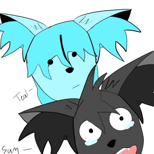 Sammy and teal as wolves - ibisPaint