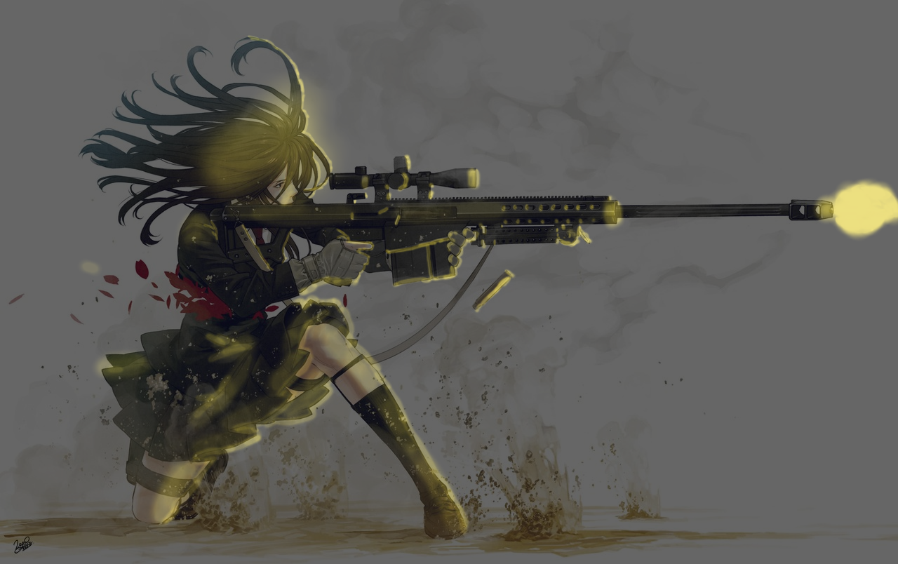 shooting girl - ibisPaint