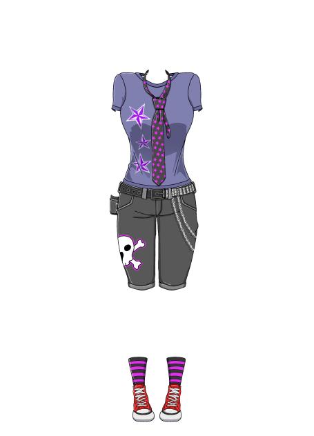 Y2K Emo Outfit 1b - ibisPaint