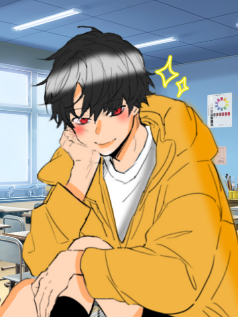 My crush asked me to draw our homework - ibisPaint