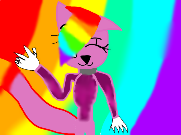 For Rainbow foxy dash FNAF's art contest - ibisPaint